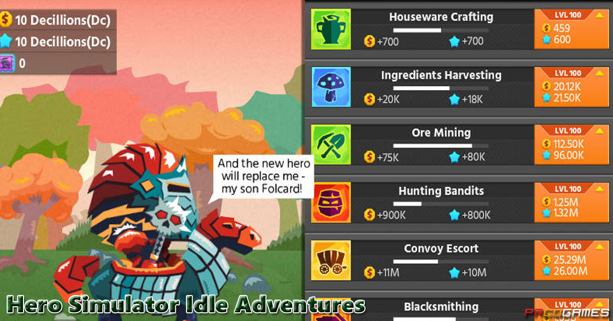 Hero Simulator Idle Adventures - Jouer gratuitement à PacoGames.com!