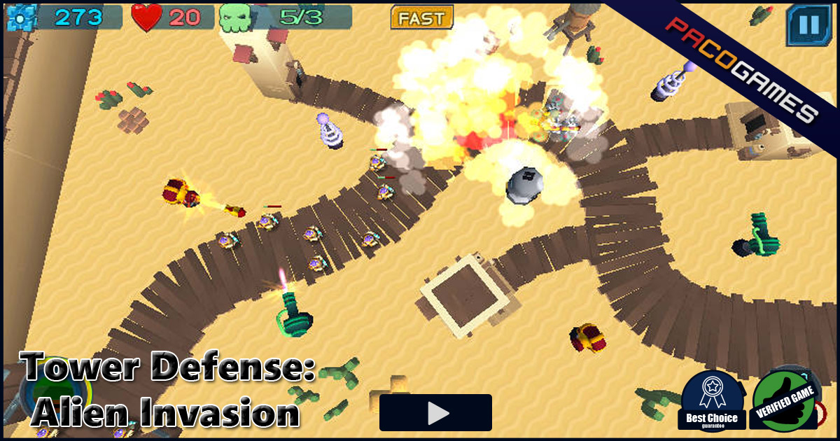 Tower Defense: Alien Invasion - Jouer gratuitement à PacoGames.com!